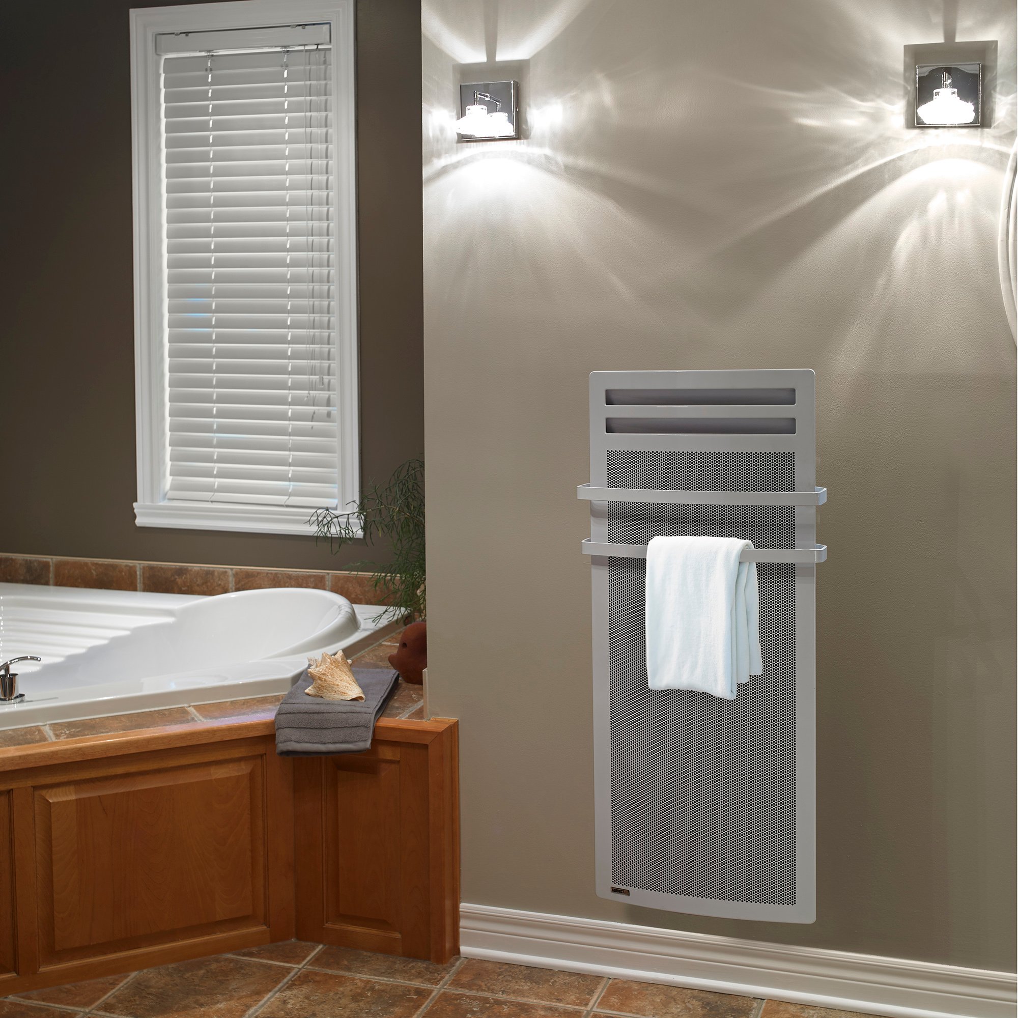 ConvectAir Opera B Electric Radiant White Towel Warmer - Dynasty Bathrooms