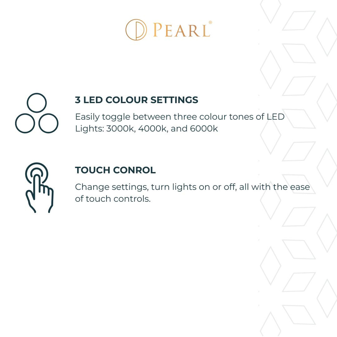 Pearl Lauren LED Mirror - Dynasty Bathrooms